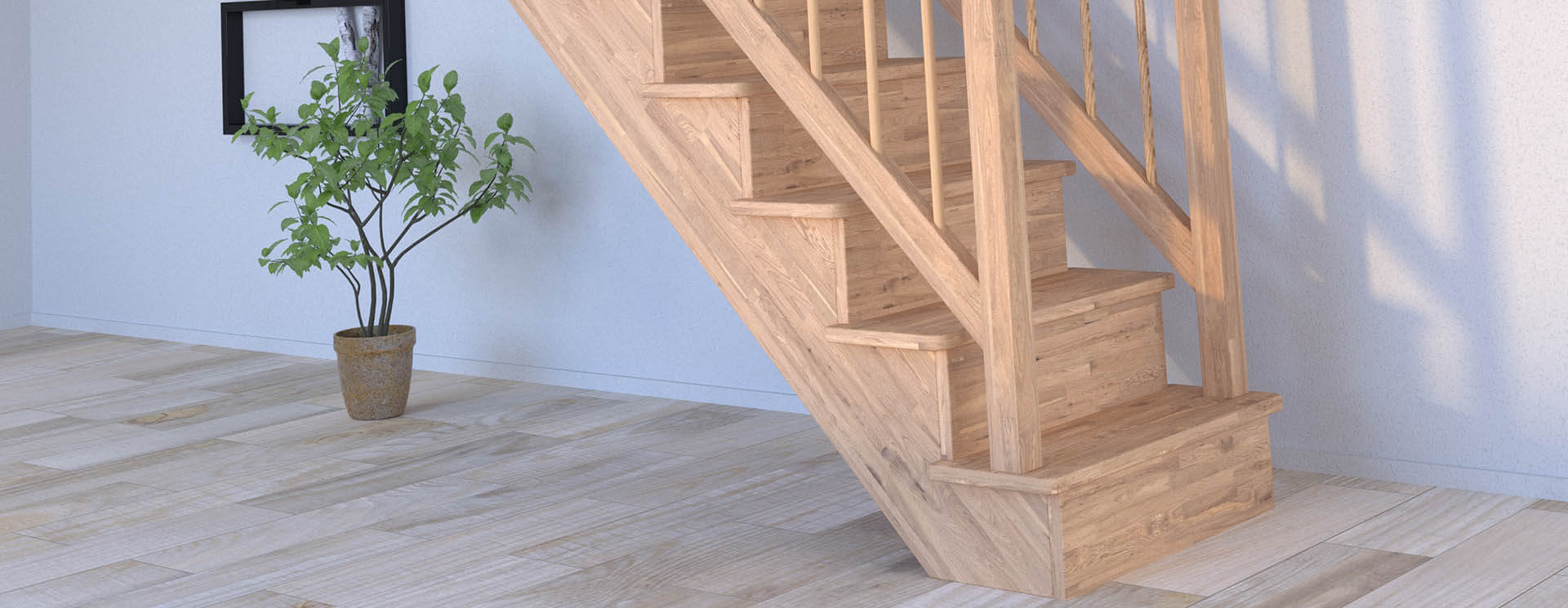 Massivholztreppe günstig kaufen | Massivholztreppen Online-Shop